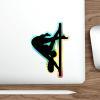 Pole Dancer Posing Holographic Sticker (Ayesha) | Socially Rockward